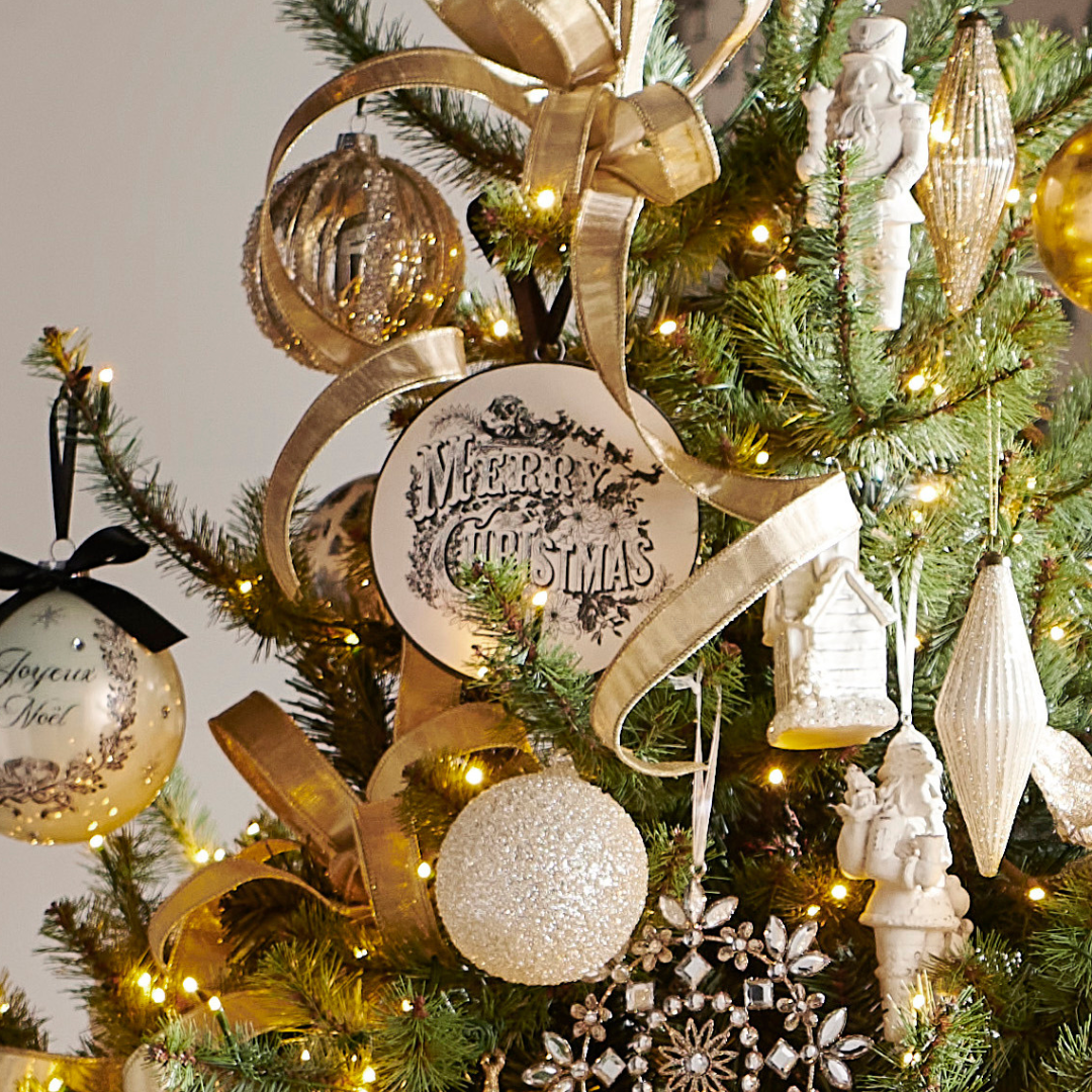 Raz 6" Vintage Merry Christmas Disc Christmas Ornament | Raz Imports ...