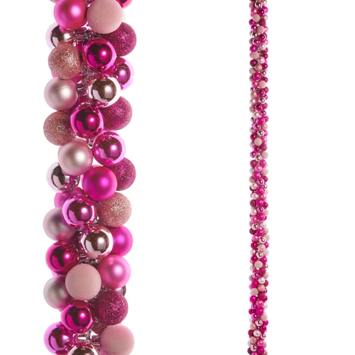 Raz 5' Pink Ball Christmas Garland | Raz Imports | Raz Christmas ...