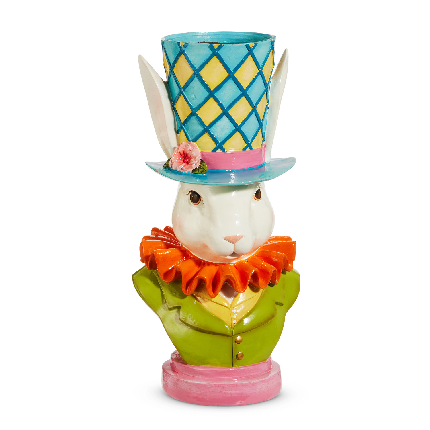 Raz 18" Bunny Top Hat Flower Pot Easter Decoration | Raz Imports | Raz ...