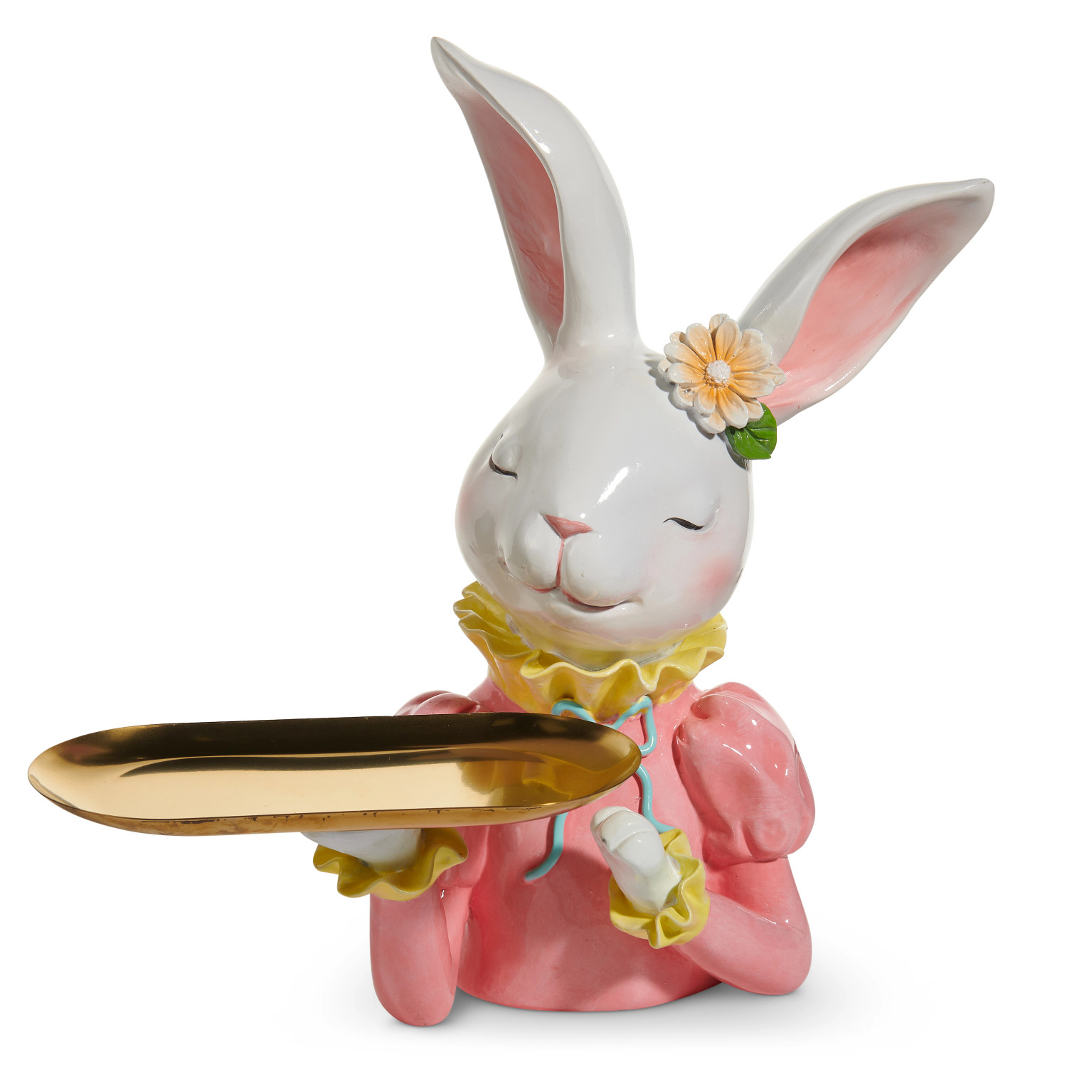 Raz 10.75" Bubble Bunny Figure or 11.75" Bunny Table Top Butler Tray ...