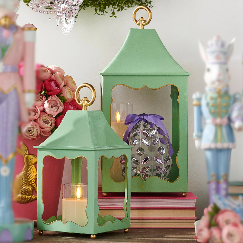 Raz 13.5" or 18" Mint Green Lantern Spring Decoration | Raz Imports ...