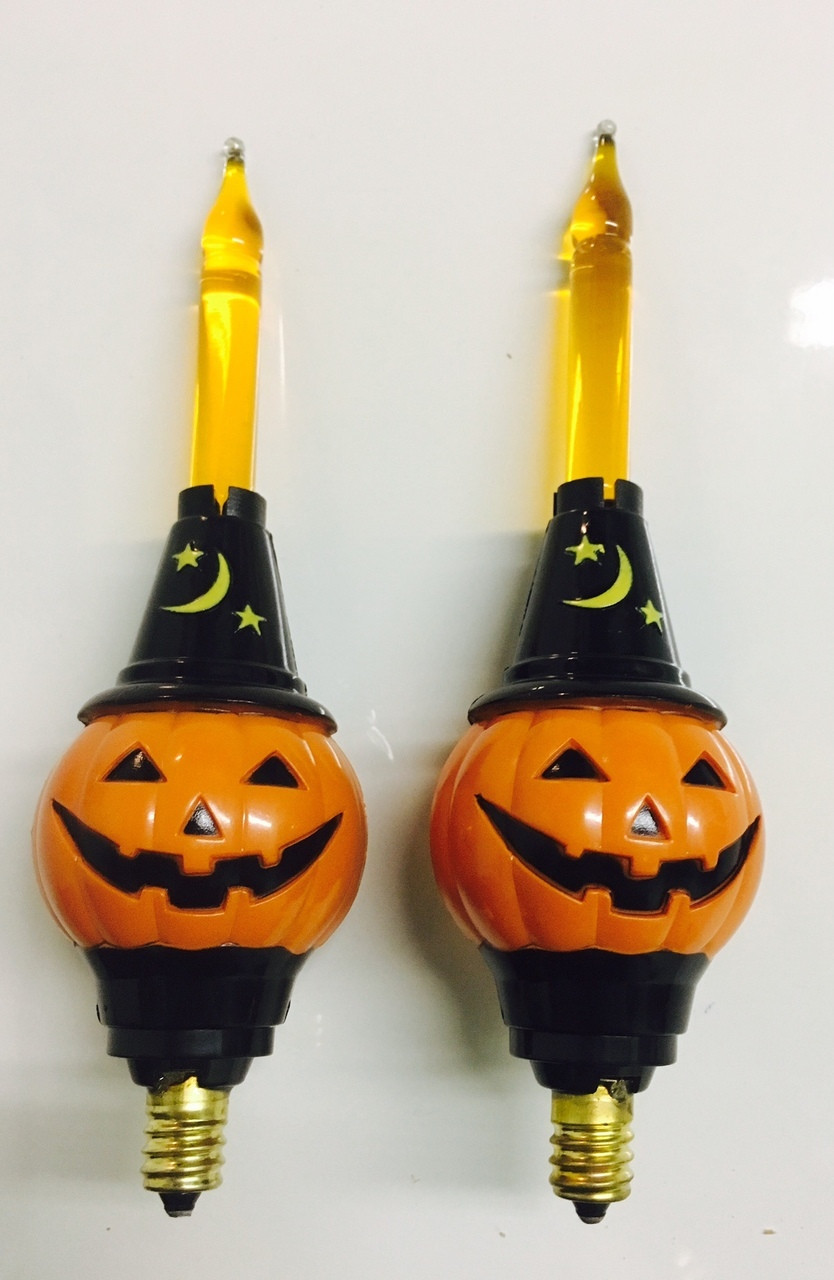 Christopher Radko Shiny Brite Halloween Bubble Pumpkin Light Candolier ...