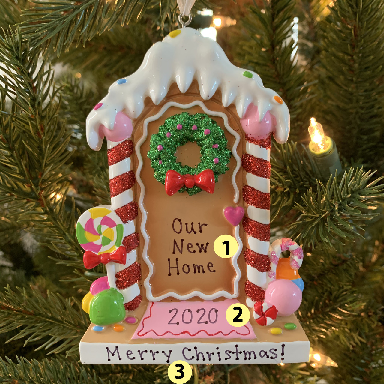 New Home Gingerbread House Personalized Christmas Ornament ...