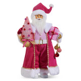 Raz 18" Pink Santa with Bag Christmas Figure | Raz Imports | Raz ...