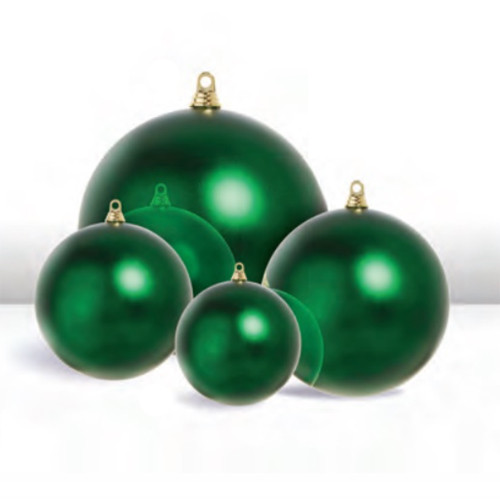 Raz 3", 4", or 6" Large Green Shiny Ball Christmas Ornaments | Raz ...