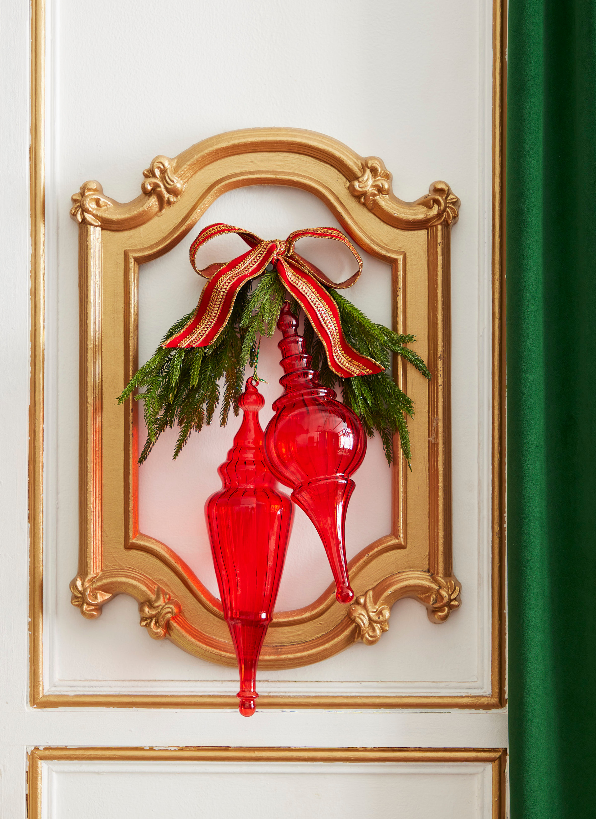 Raz 10", 13", or 15.5" Red, Green and Gold Ball Ornament Christmas Tree | Raz Imports | Raz ...