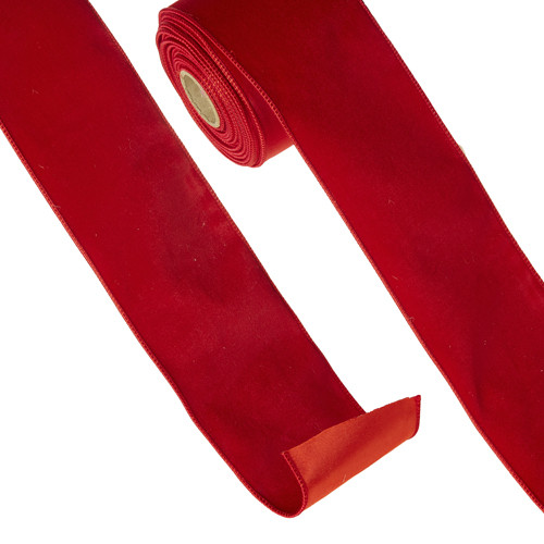 Raz 2" Red Velvet Wired Christmas Ribbon | Raz Imports | Raz Christmas ...