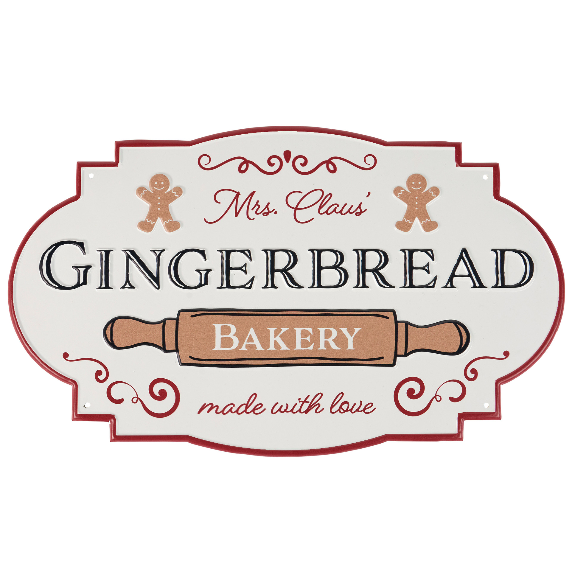 Primitives By Kathy 17" Mrs. Claus Gingerbread Bakery Metal Christmas ...