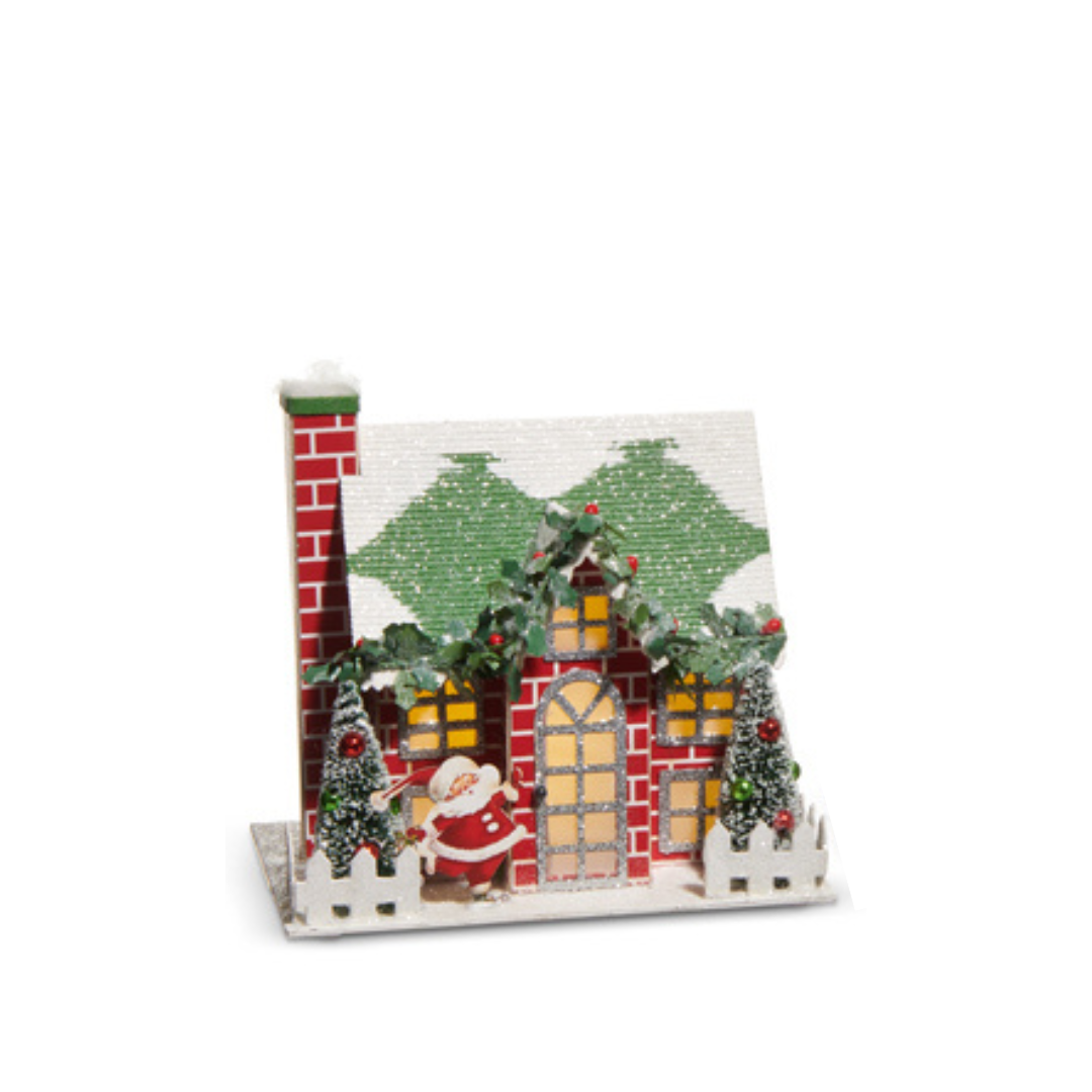 Raz Lighted The Magic of Christmas Candy Cane House or Brick House ...