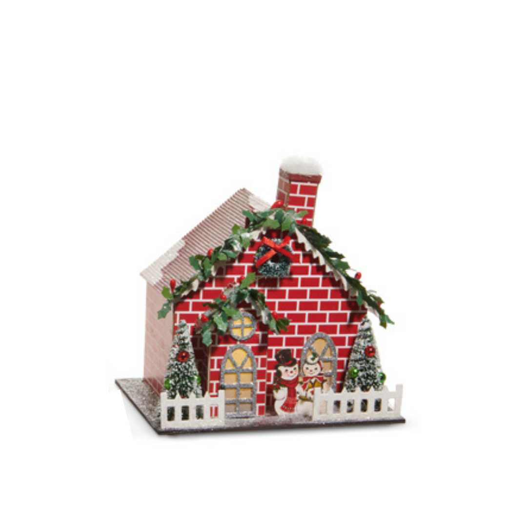 Raz Lighted The Magic of Christmas Candy Cane House or Brick House ...