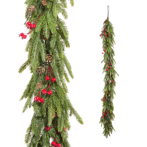 Raz 6' Norfolk Pine Real Feel Christmas Garland | Raz Imports | Raz ...