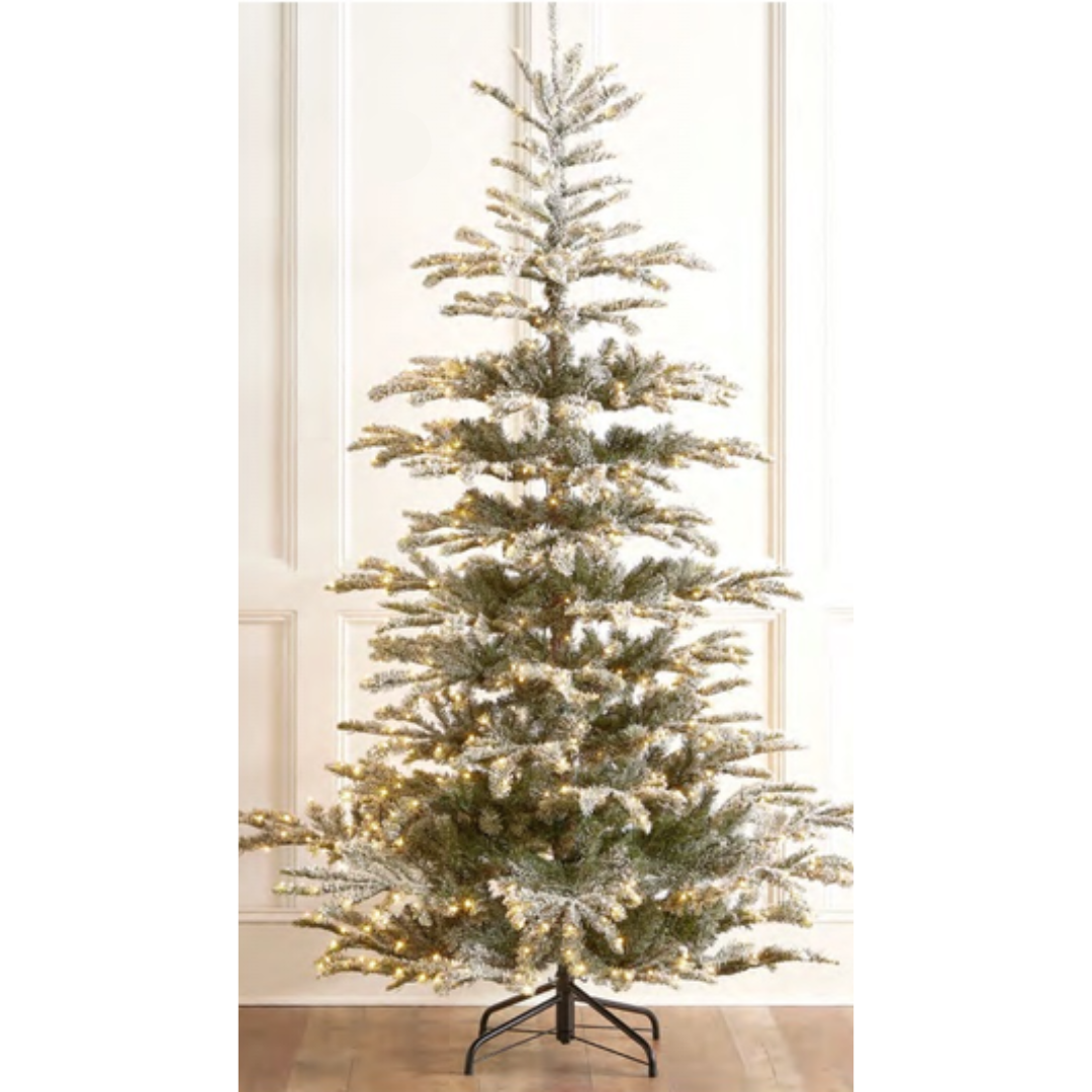 Raz 7.5' Bavarian Fir Christmas Tree with Brilliant Color Change LED ...
