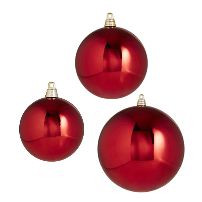 Raz 3", 4", 6", or 10" Large Red Matte Ball Christmas Ornaments | Raz ...