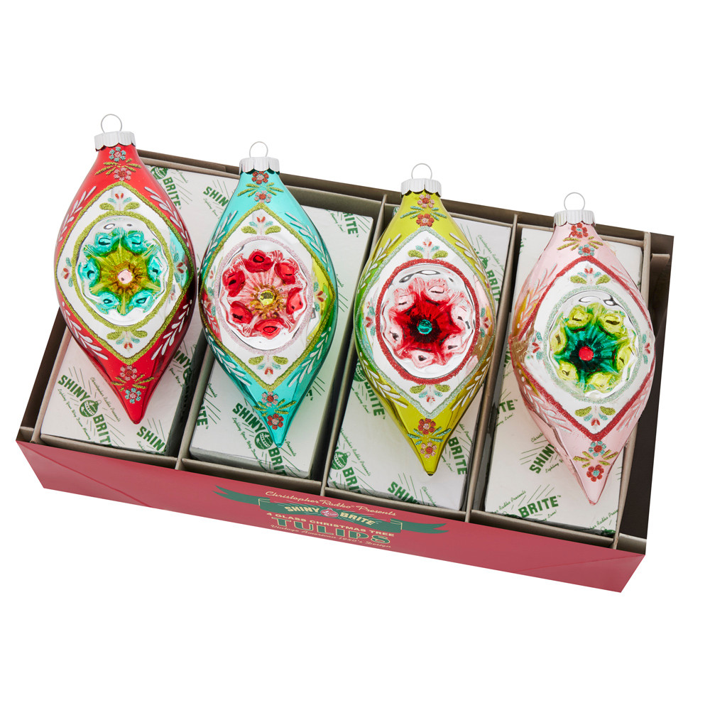 Christopher Radko Shiny Brite Festive Fete 1.75" Decorated Rounds ...