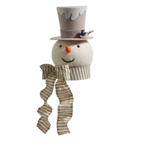 Raz 16" Whimsical Snowman Head Christmas Tree Topper | Raz Imports ...