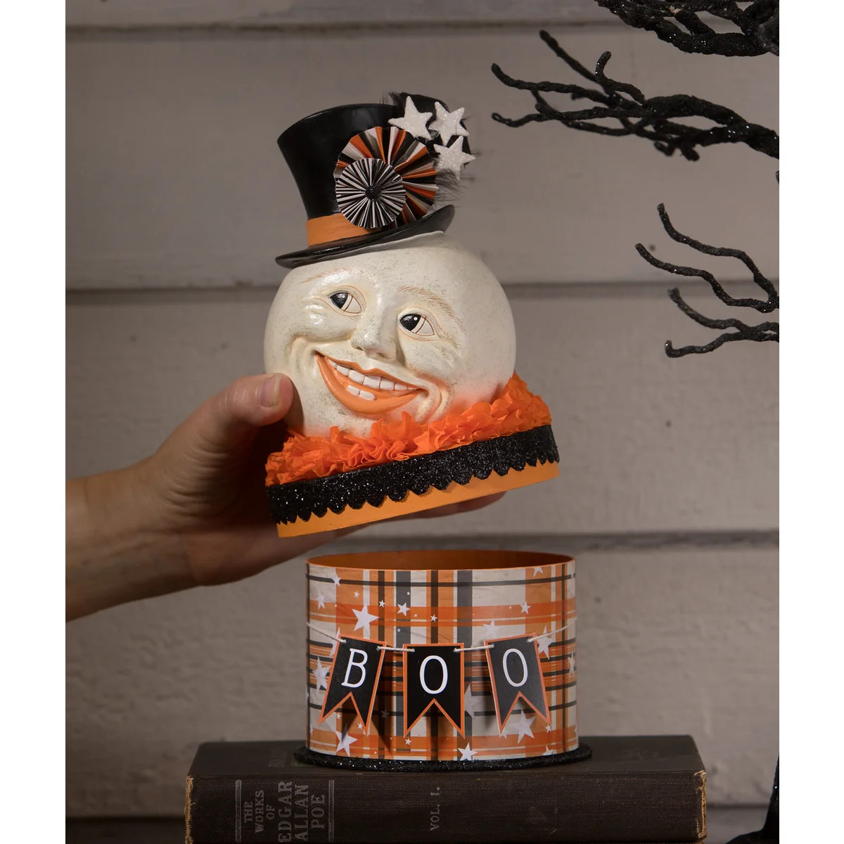 Bethany Lowe 8.5" Party Cat on Box Container Halloween Decoration ...