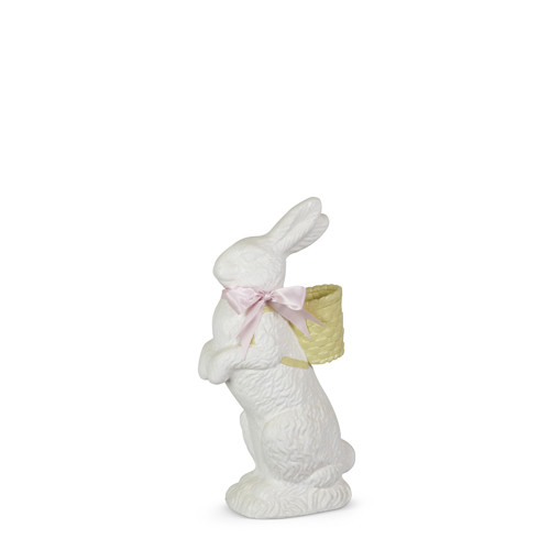 Raz 21" or 35" White Bunny with a Basket Backpack Easter Figure ...
