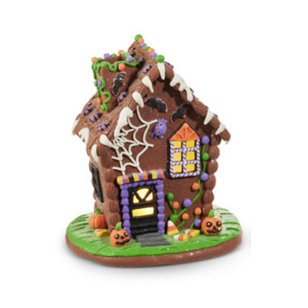 Raz 9.5" Lighted Halloween Gingerbread House | Raz Imports | Raz ...