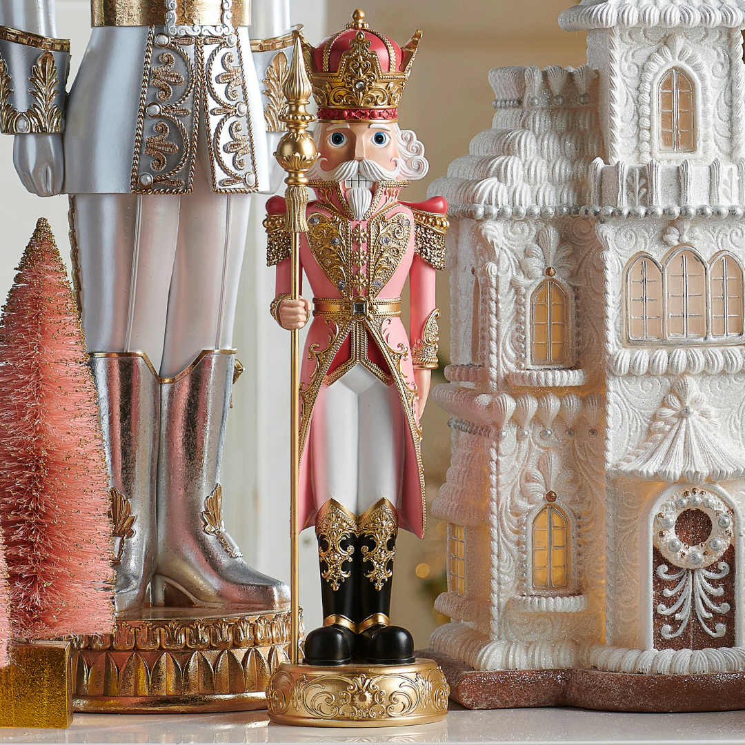 Raz 36" Large Lighted Pink Nutcracker Christmas Figure | Raz Imports ...