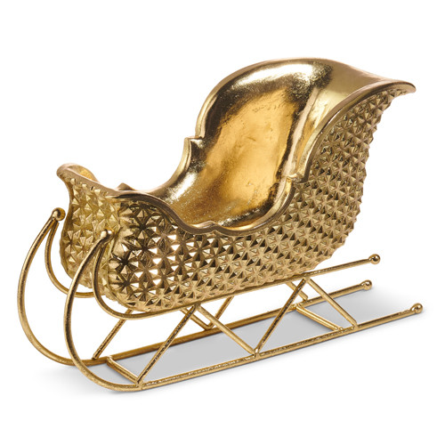Raz 25.25" Black Metal Sleigh Christmas Decoration | Raz Imports | Raz ...