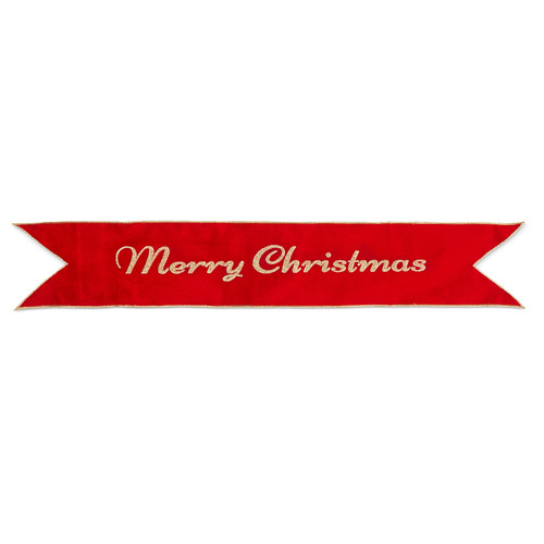 Raz 36" Red Merry Christmas Banner Decoration | Raz Imports | Raz ...
