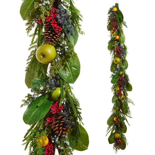 Raz 6' Mixed Fruit Realistic Christmas Garland | Raz Imports | Raz ...