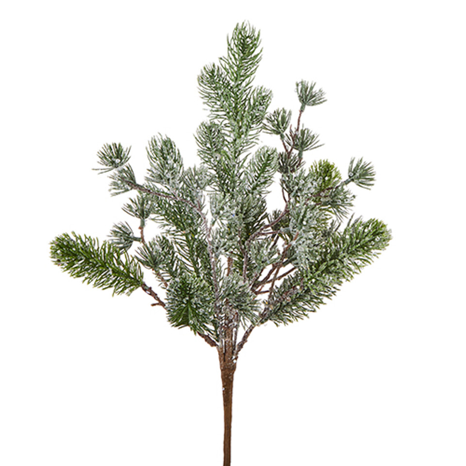 Raz 19" Flocked Pine Christmas Tree Pick | Raz Imports | Raz Christmas ...