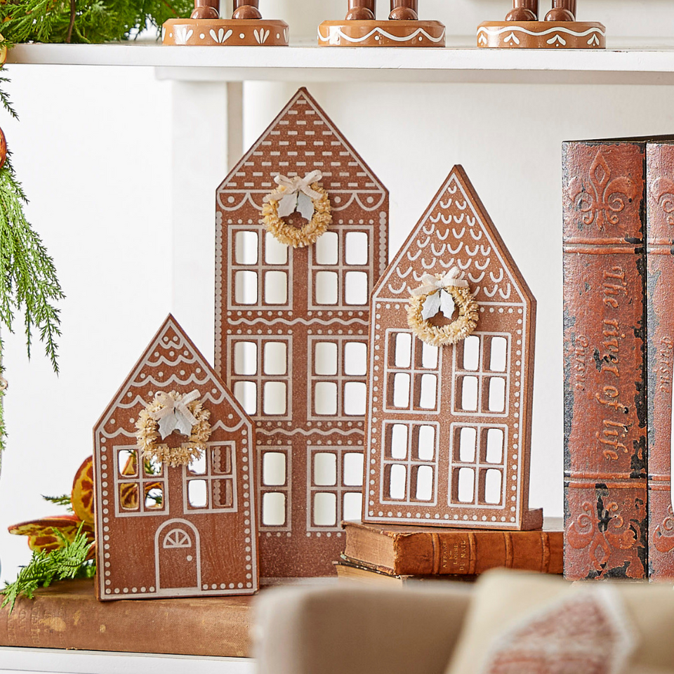 Raz 10.5" Lighted Flat Gingerbread House Christmas Decoration | Raz ...