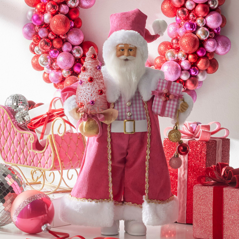 Raz 18" Santa with Skis Christmas Figure | Raz Imports | Raz Christmas ...