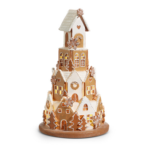 Raz Lighted Gingerbread House Christmas Decoration | Raz Imports | Raz ...