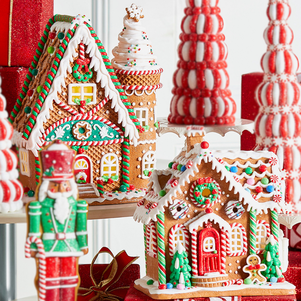 Raz 12" Lighted Halloween Gingerbread House Decoration | Raz Imports ...