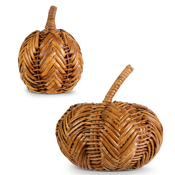 Raz 6.5" or 9" Wicker Pumpkin Fall or Halloween Decoration | Raz ...