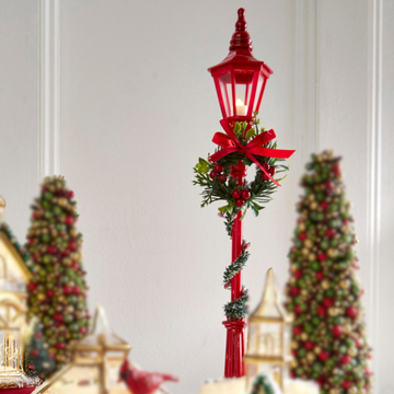 Raz 18.5" Lighted Red Lamp Post Christmas Decoration | Raz Imports ...