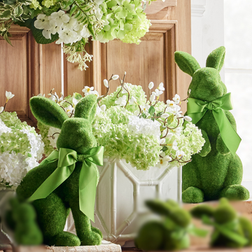 Raz Set of 2 Moss Rabbit Easter Decoration | Raz Imports | Raz Easter ...