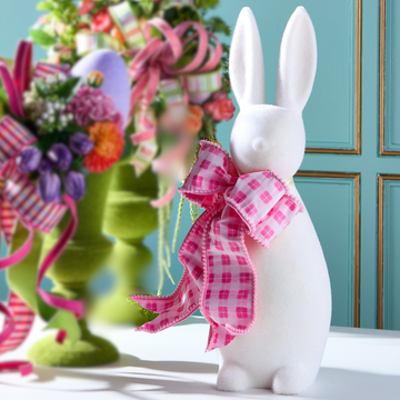Raz 4" Pink Spring Gingham Wired Easter Ribbon | Raz Imports | Raz ...