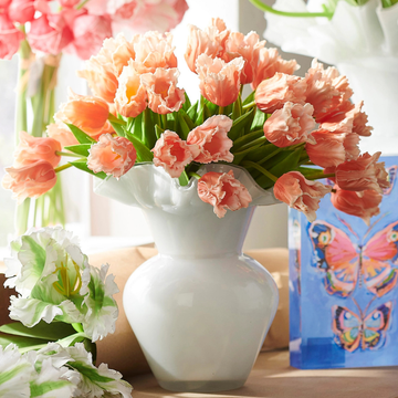 Raz 12.5" Real Touch Orange Parrot Tulip Bundle Spring or Summer ...