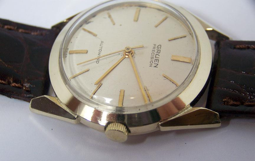 Vintage 14k GRUEN PRECISION 23J Mens Automatic Watch 1950s* EXLNT ...