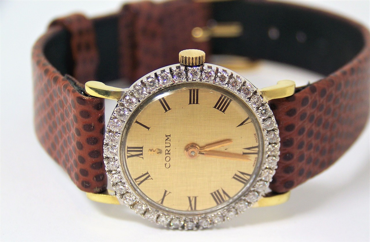 Solid 18k CORUM Ladies Watch 27307 with 1ct Diamonds FVS1* EXLNT ...