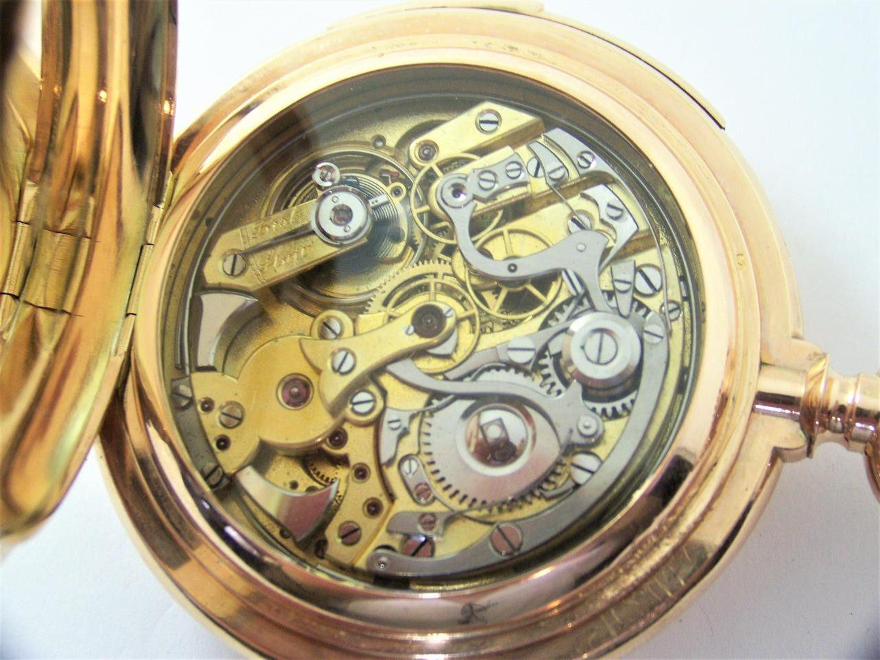 Antique 14K Minute Repeater MOON PHASE Chronograph Triple Calendar ...