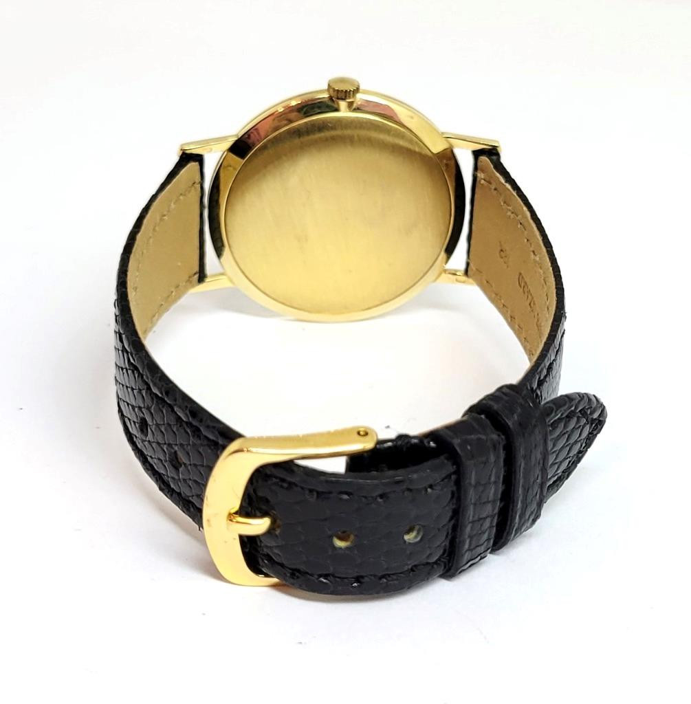 Vintage Solid 18k GUBELIN Mens Winding Watch 1960s Cal G7017 EXLNT RARE ...