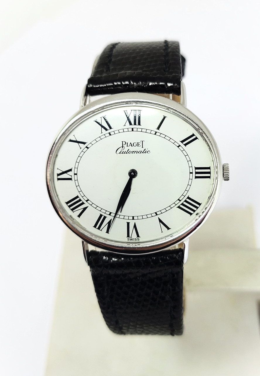 Mens 18k White Gold PIAGET Automatic Watch Ref 12502 Cal 12PC* SERVICED ...