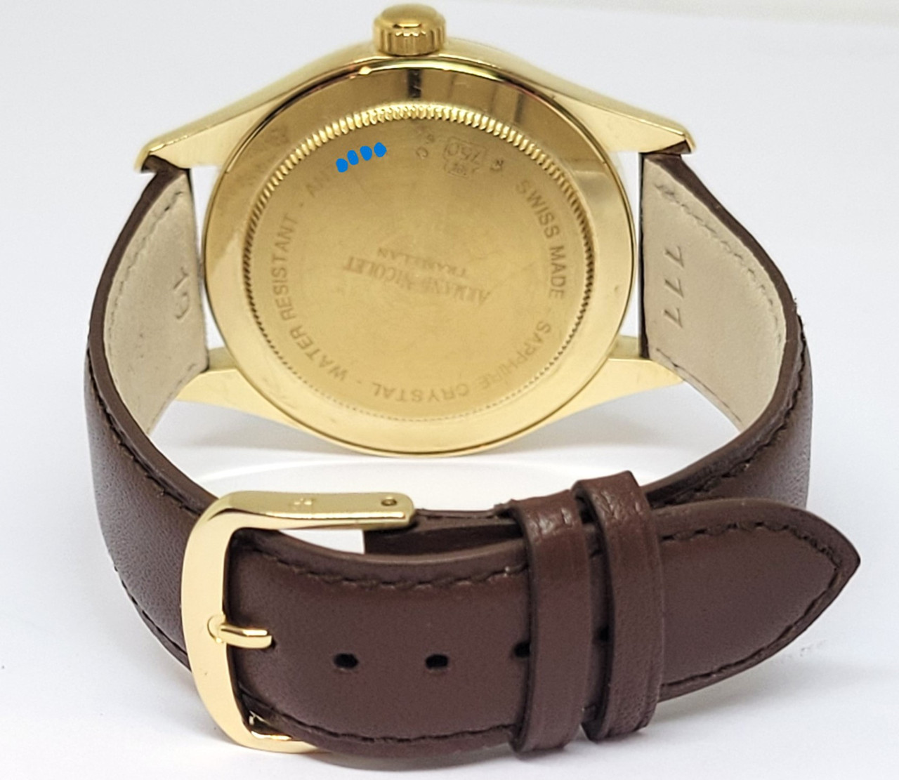 Men's Solid 18k ARMAND NICOLET Tramelan Automatic Date Watch* EXLNT ...