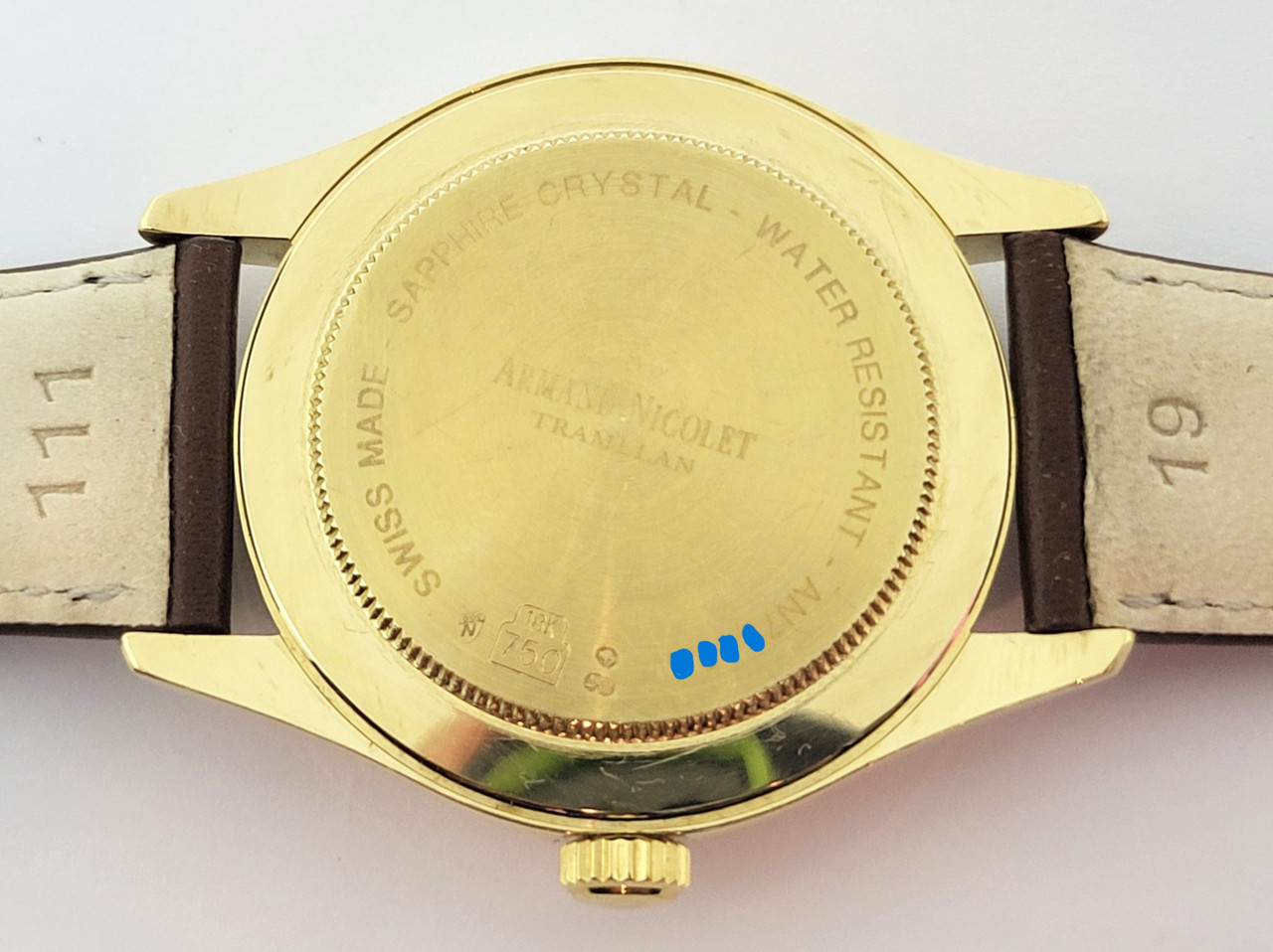 Men's Solid 18k ARMAND NICOLET Tramelan Automatic Date Watch* EXLNT ...