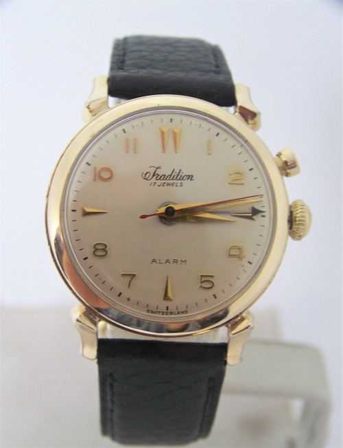 Vintage 10k GF TRADITION CRICKET ALARM Watch 1950s SERVICED ORIGINAL ...