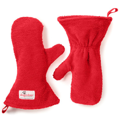 Red Dog Drying Mitts, Gloves, Gauntlets | Dogrobes