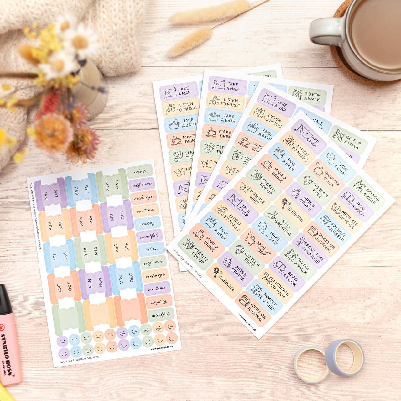 Wellness Sticker Pack – Inspire & Motivate