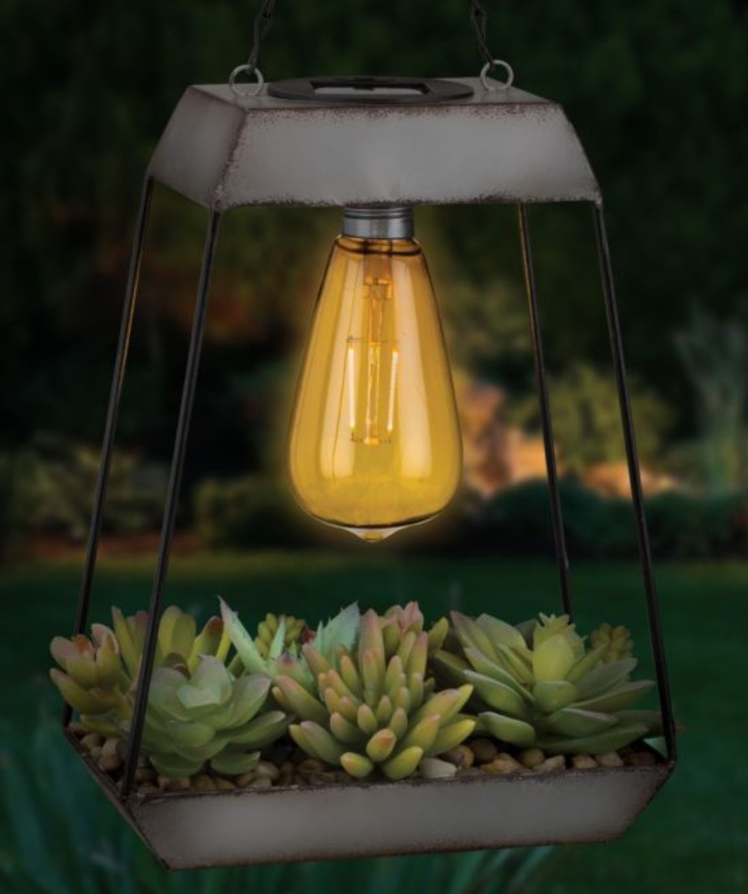Edison Succulent Solar Lantern - Pyramid - Kettey's Beauty LLC