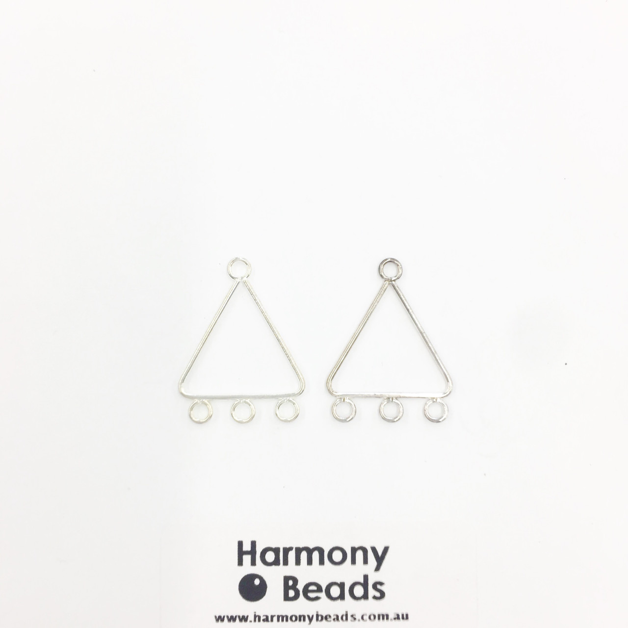 Earring Drop Parts, Triangle - 3 Drop, 22mm Silver Colour [2 pairs ...