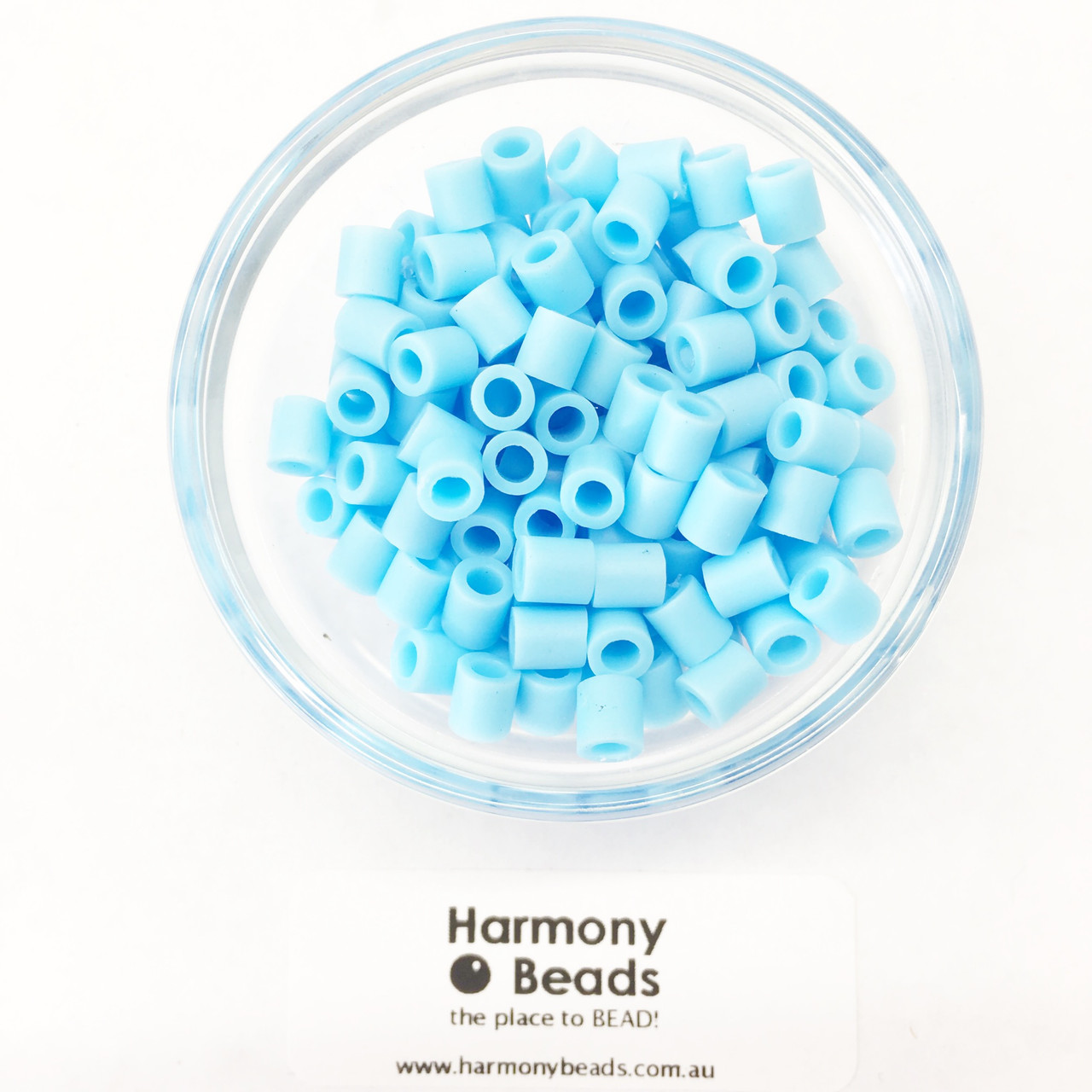 FUZE Beads Iron-Fuse Melty Plastic Tube Beads 5mm OPAQUE SKY BABY BLUE ...