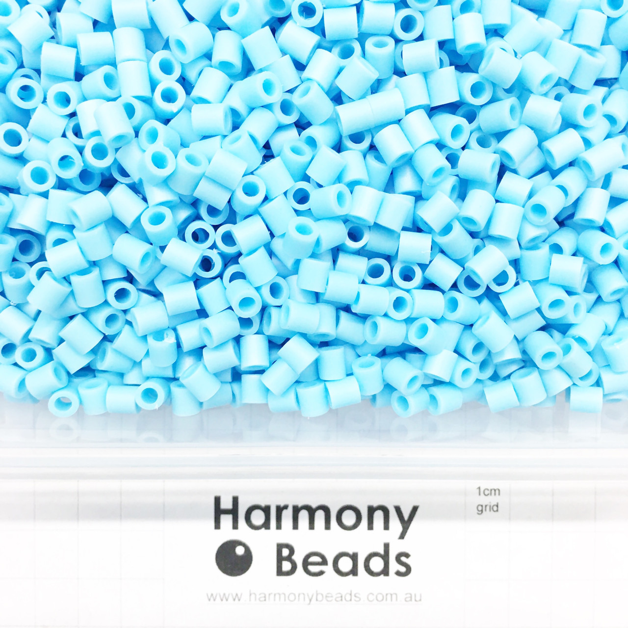 FUZE Beads Iron-Fuse Melty Plastic Tube Beads 5mm OPAQUE SKY BABY BLUE ...